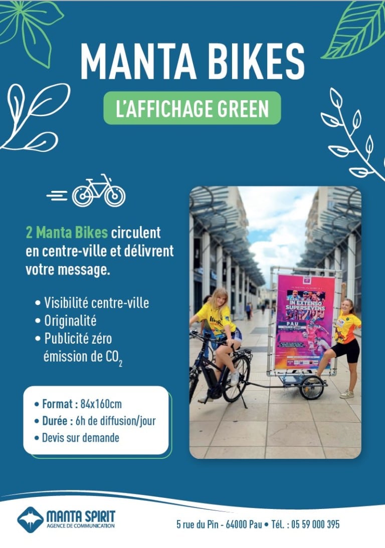 MANTA BIKES - L'affichage tactique centre ville - Manta Spirit